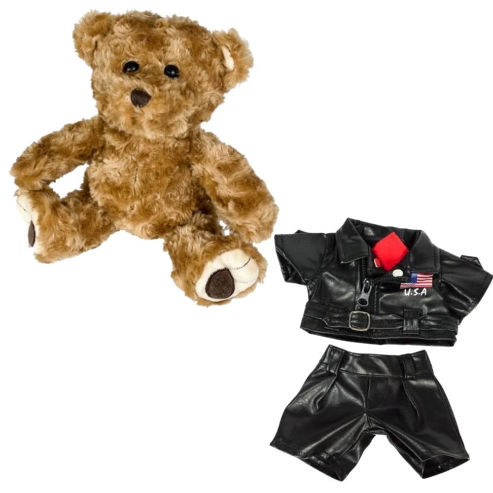 Twist Bear Plush Toy in Rider Biker Outfit - Motorcycle Jacket and ...