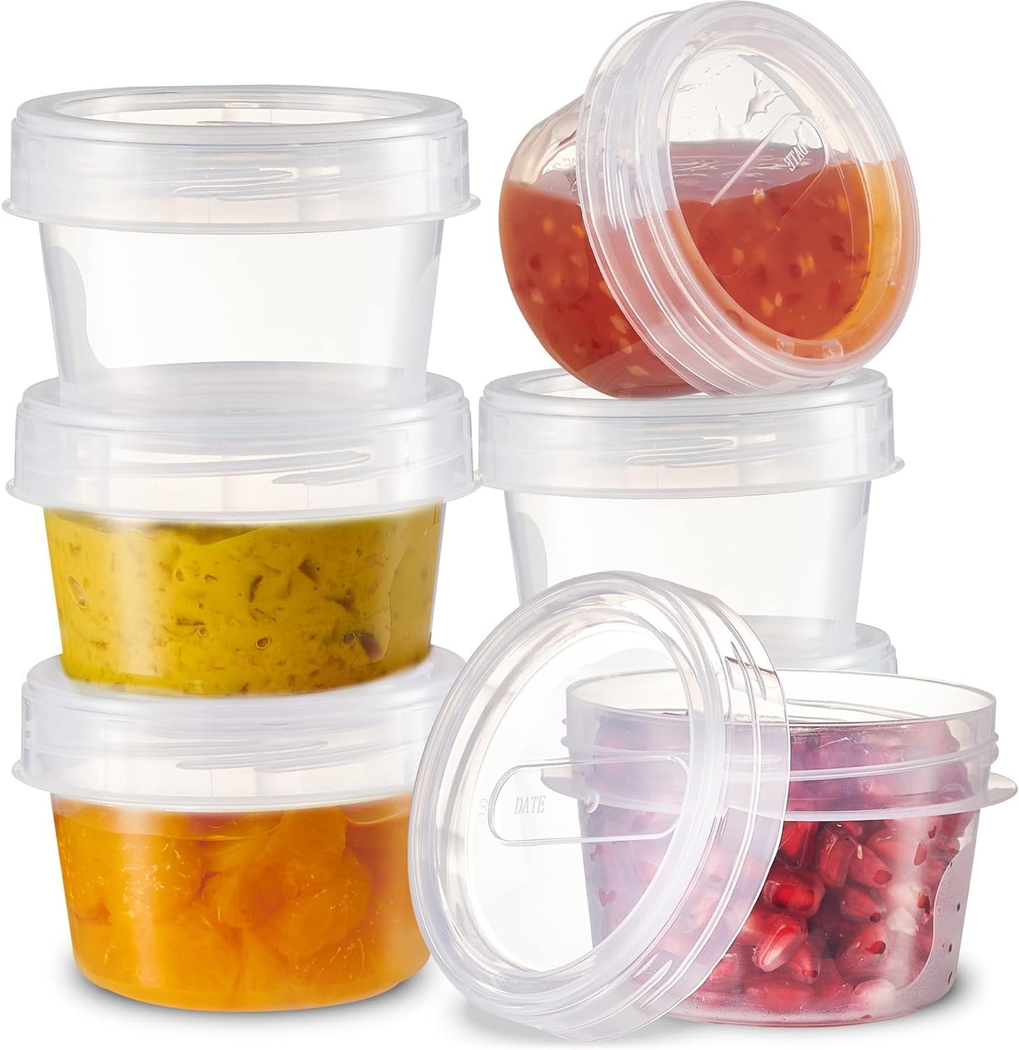 PLASTICPRO 4 Oz Twist Cap Meal Prep Containers Reusable Food Storage ...