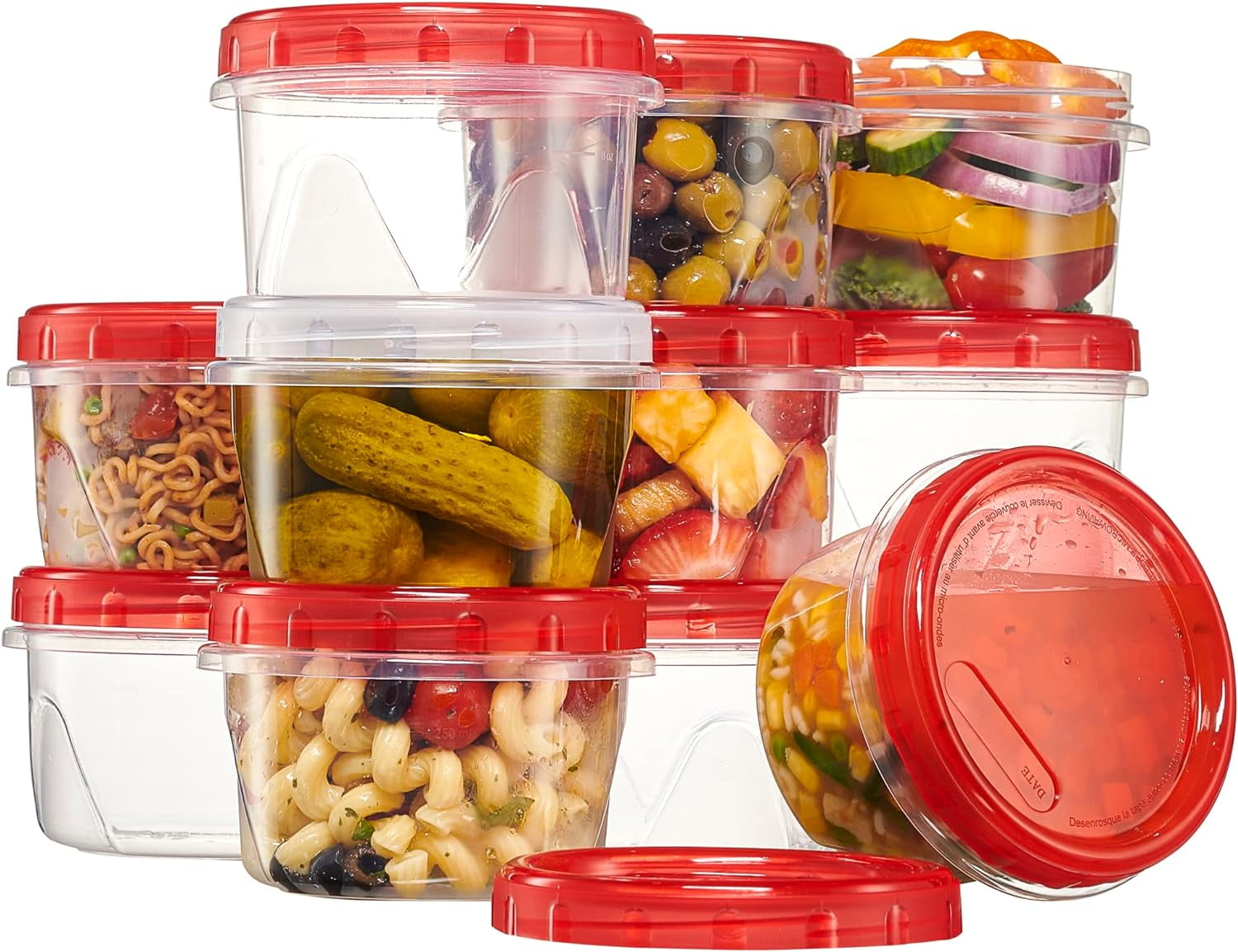 PLASTICPRO 16 Oz Twist Cap Meal Prep Containers Reusable Food Storage ...