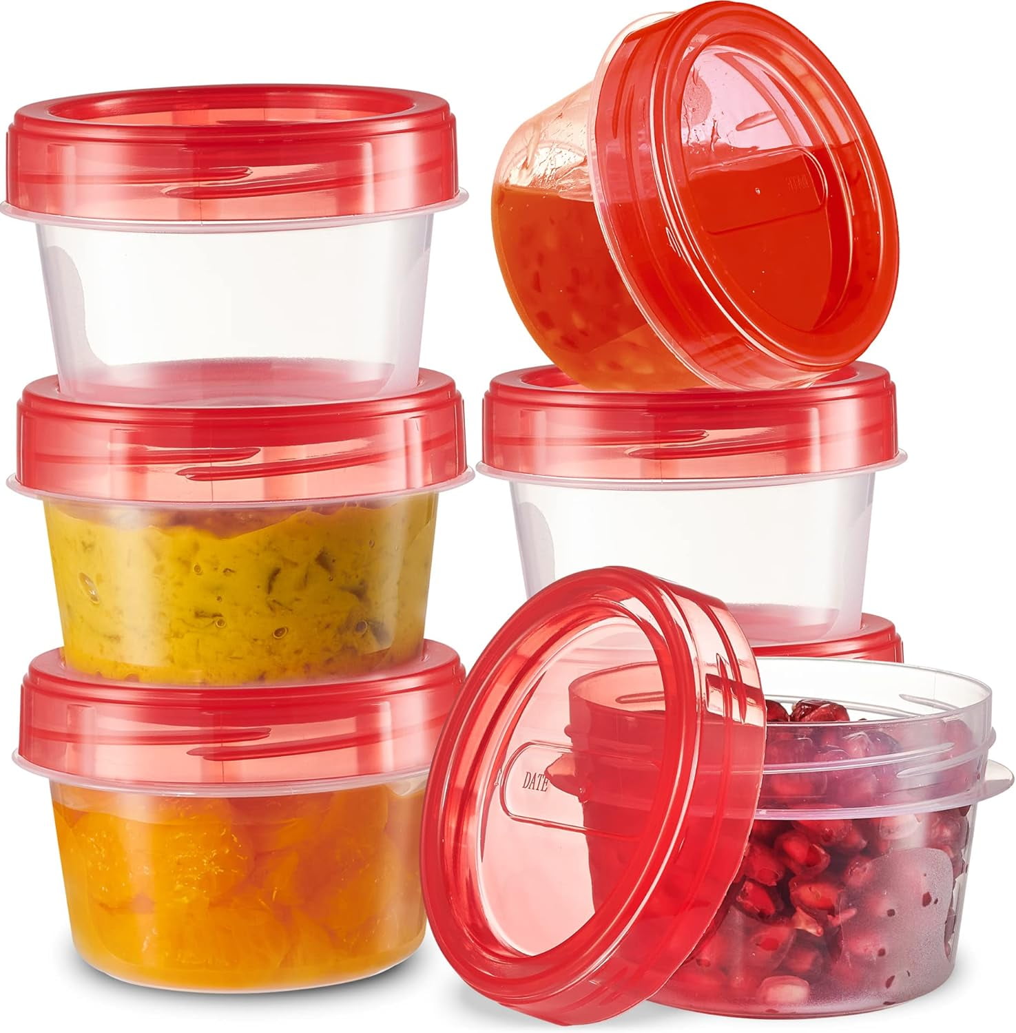 PLASTICPRO 4 Oz Twist Cap Meal Prep Containers Reusable Food Storage ...