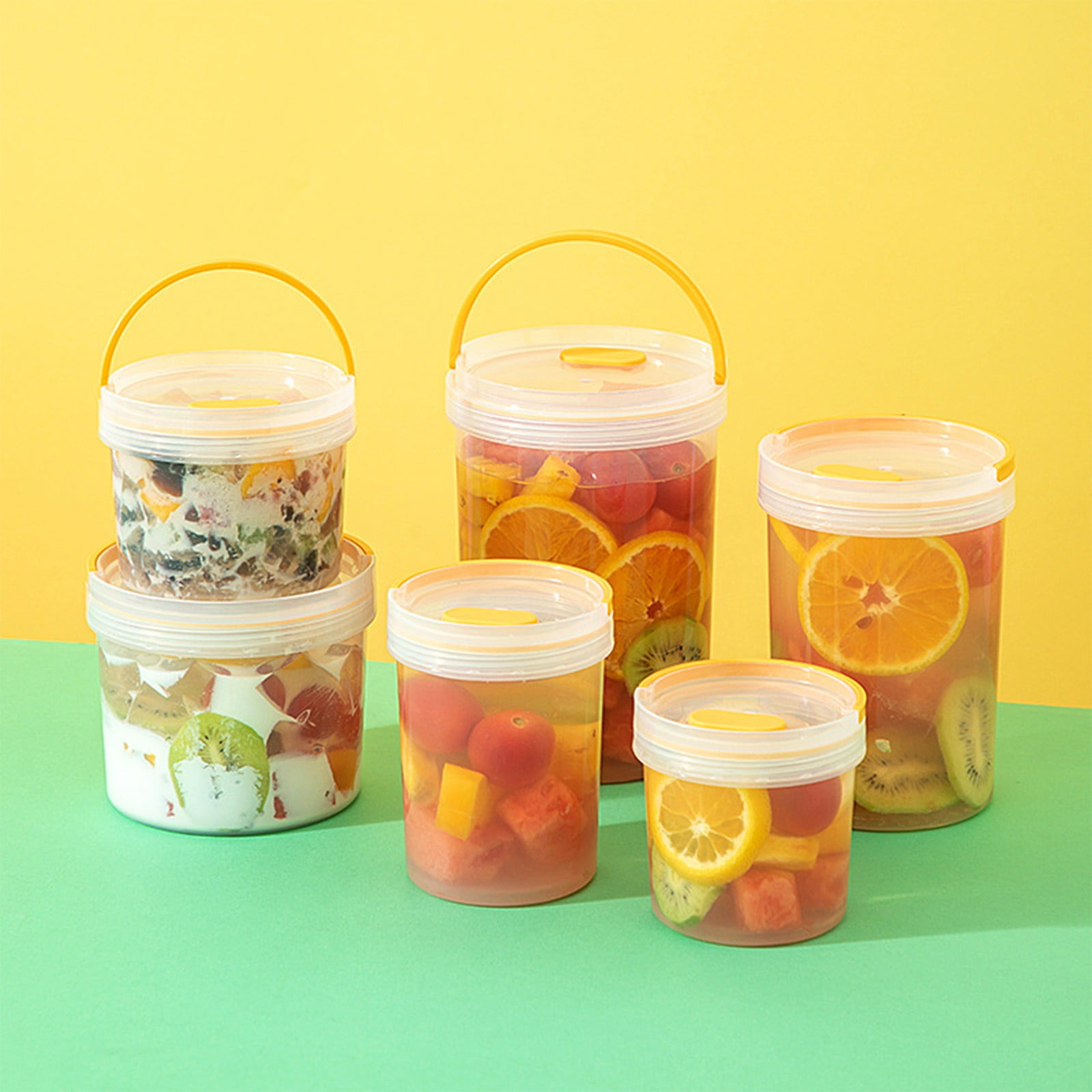 Twist Cap Food Storage Containers with Clear Screw on Lid- Reusable ...