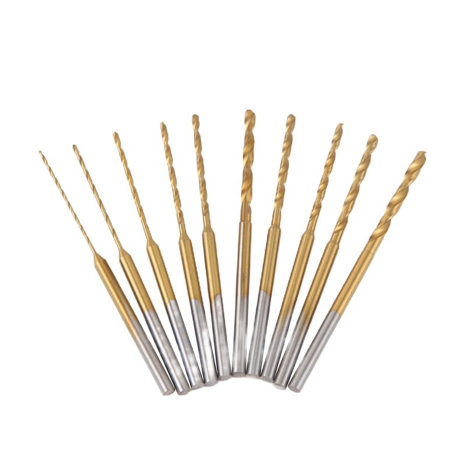 Twist Drill Bit Set - 10Pcs 0.6mm-2.2mm Tiny Drill Bit 2.35 Shank HSS ...