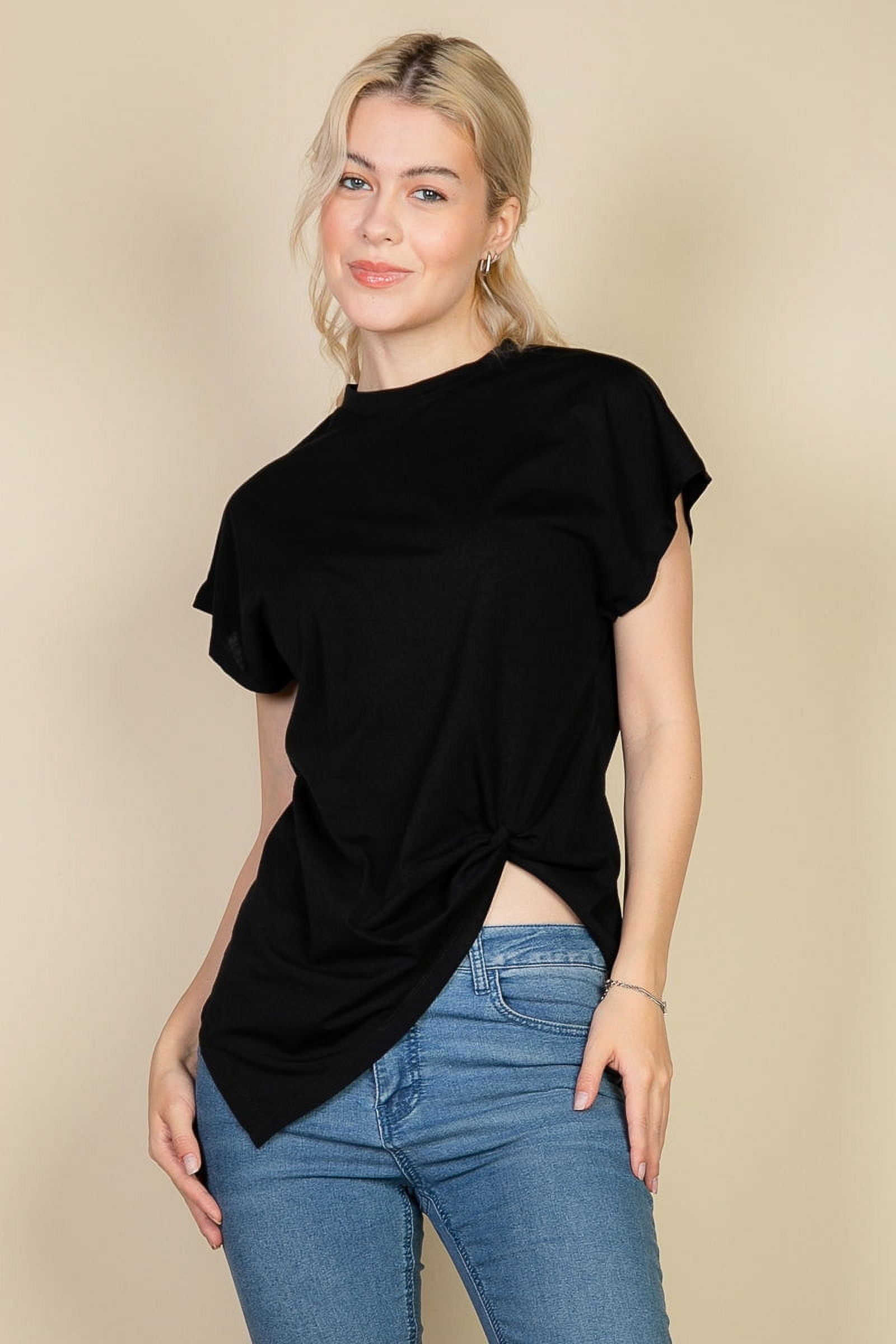 Twist Front Batwing Top - Walmart.com