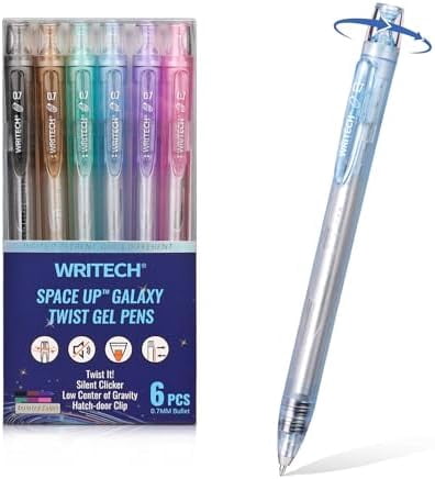 Twist Gel Ink Pens: Multicolor Medium Point 0.7mm 6ct Low Center of ...