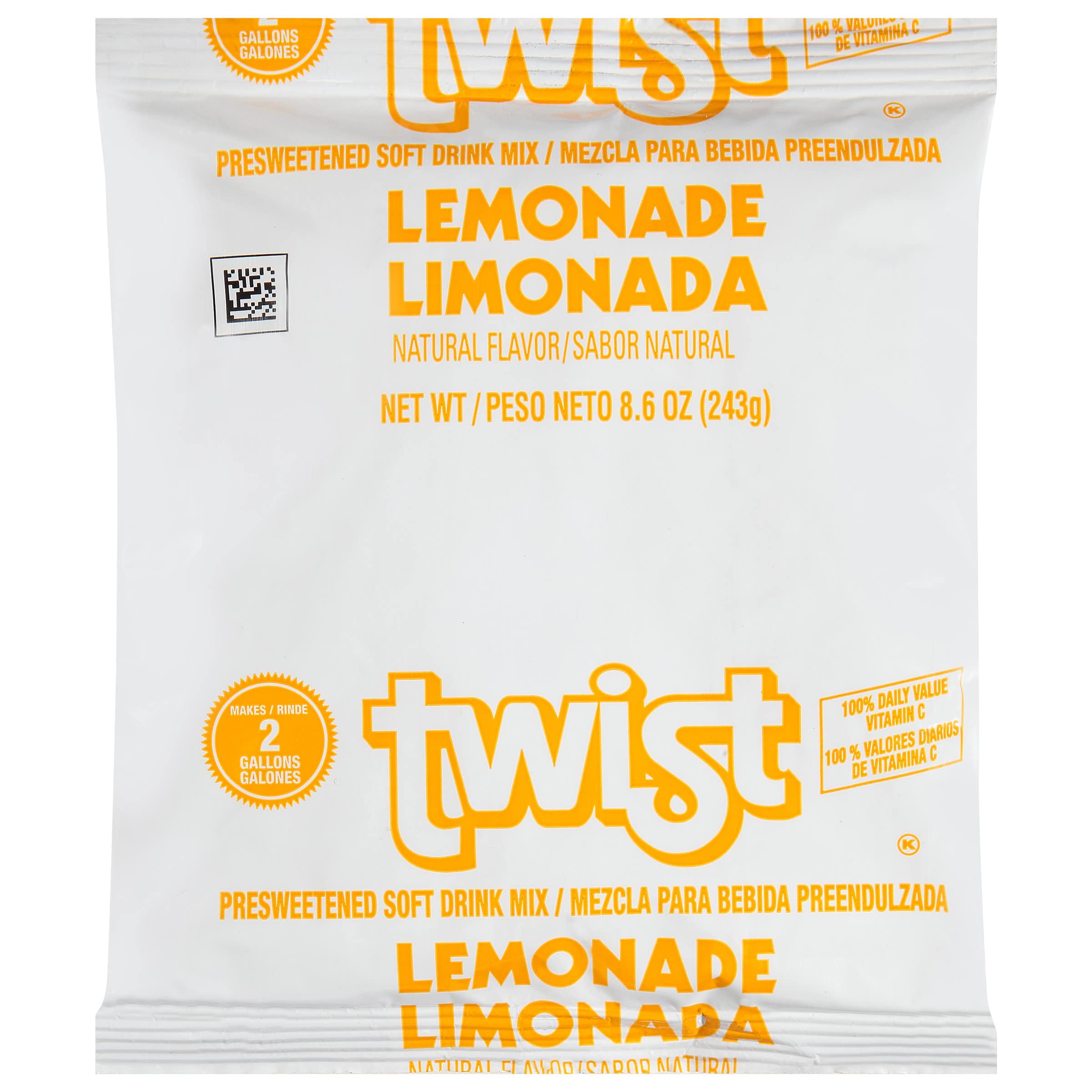 Twist Lemonade Powdered Drink Mix (8.6Oz Bag, Pack Of 12) - Walmart.com