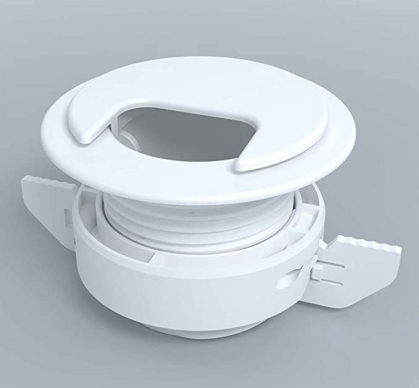 Twist Lock Grommet (2 Pack in White) Cable, Wire, Cord Management ...