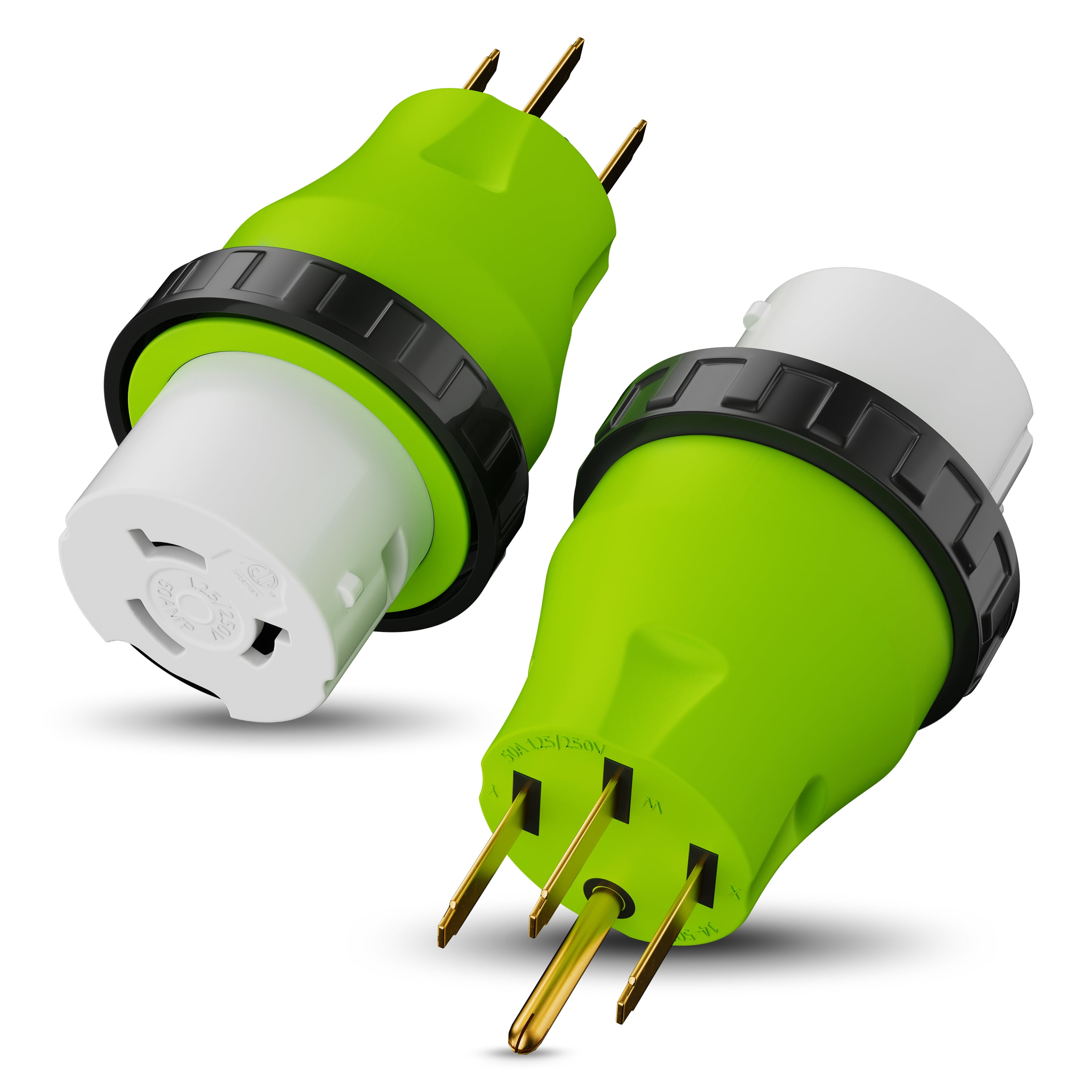 Twist Locking Power Cord Adapter 50A Male To 50Amp Female for RV Camper ...