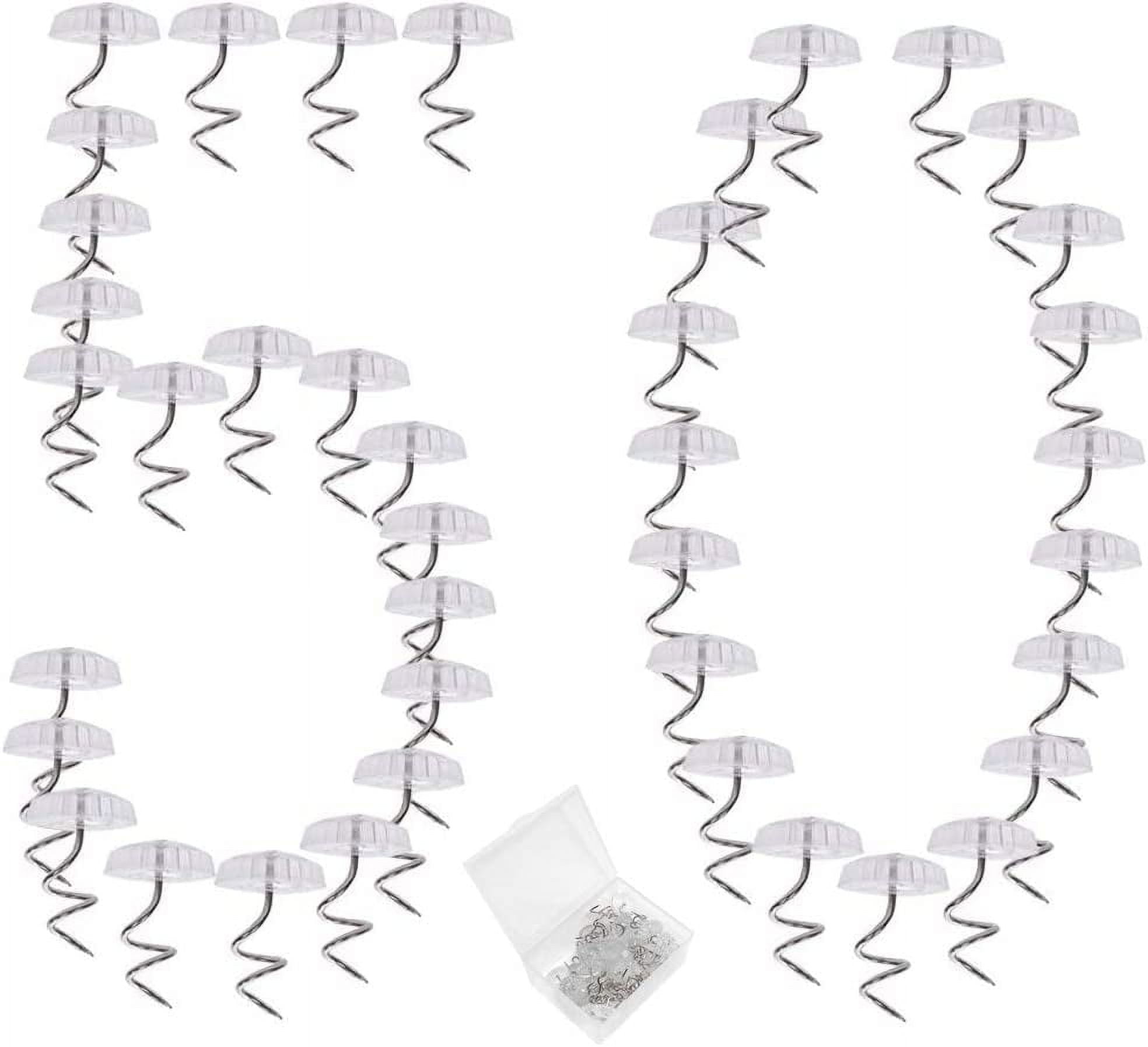 Twist Pins 50 Pcs Bed Skirt Pins with Clear Heads Holds Upholstery ...