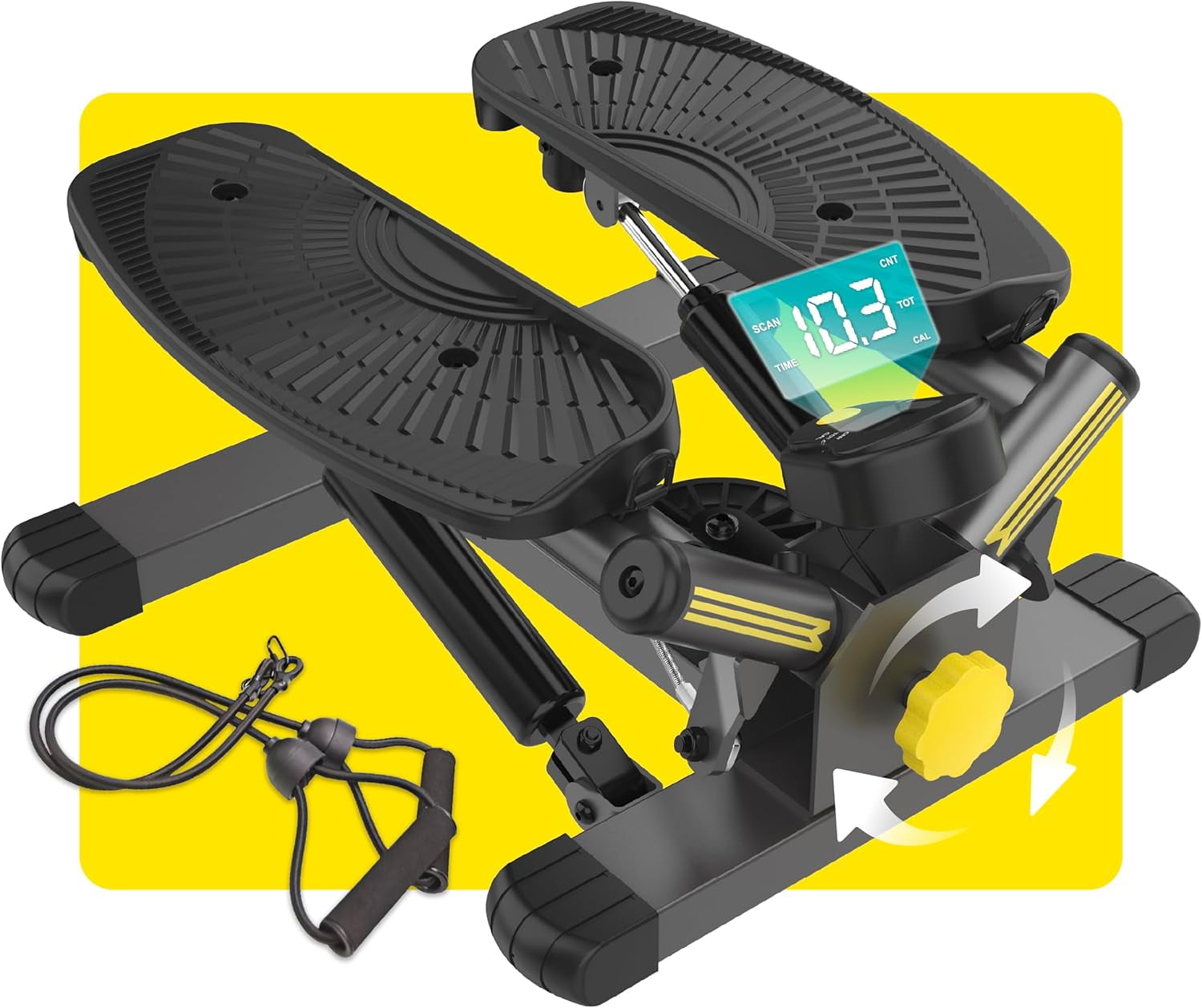 Twist Stepper with Resistance Bands, Stepper Machine with 300LBS Weight ...