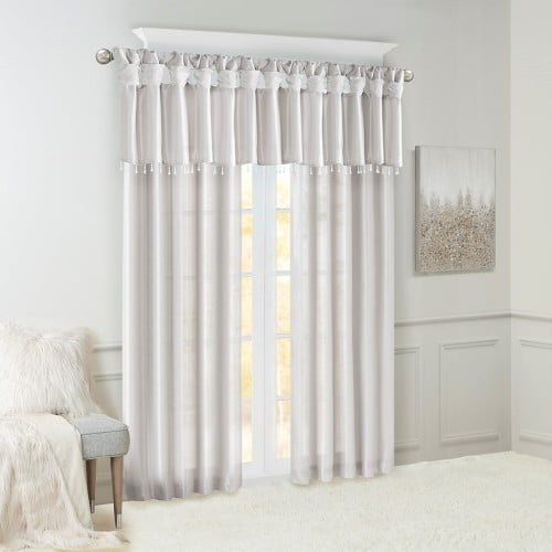 Twist Tab Lined Window Curtain Panel Silver 50x108" - Walmart.com