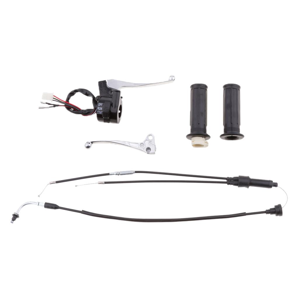 Twist Throttle Handle Grips and Cable Set + Left Right Clutch Brake ...