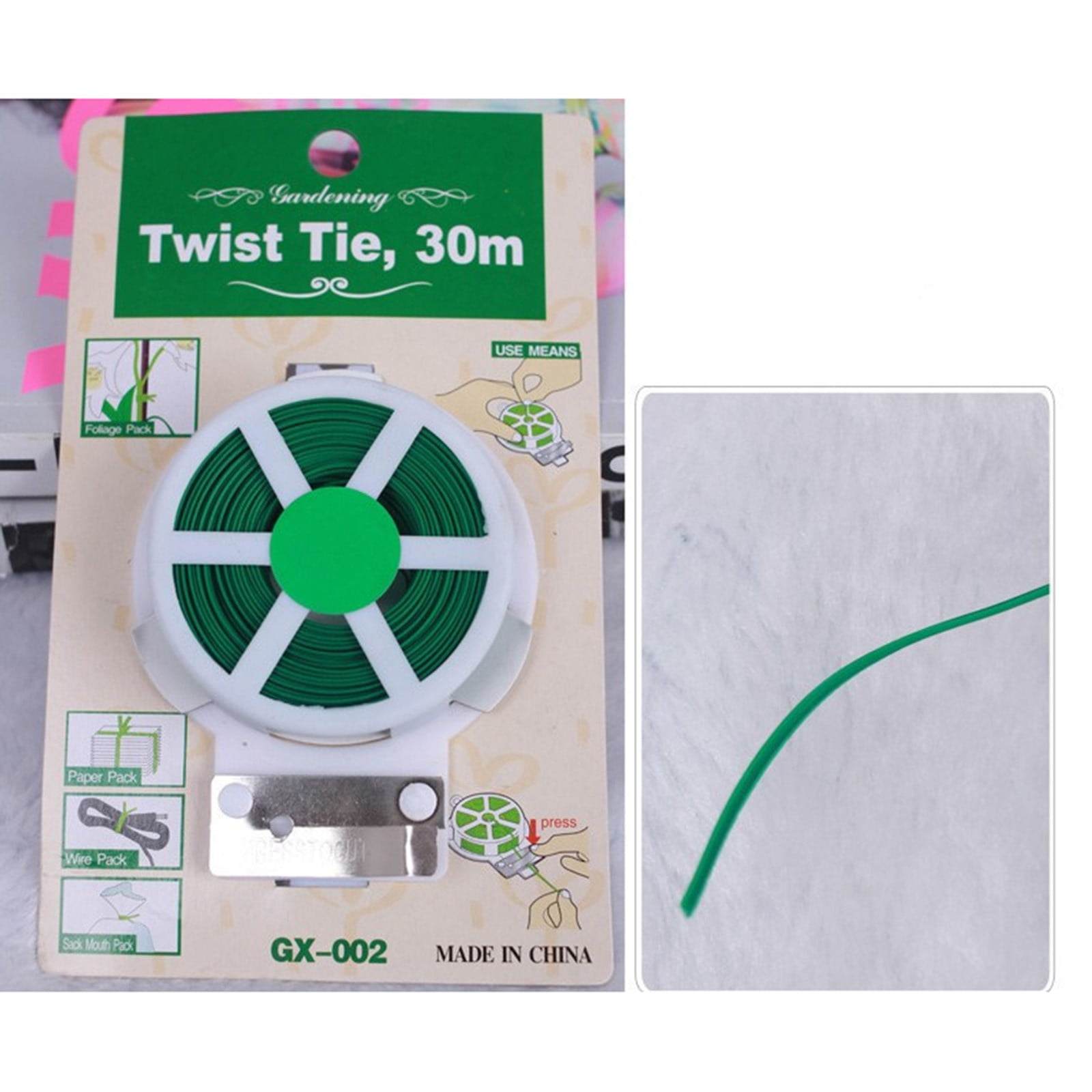 Twist Ties: 30m Plastic Coated Wire to Tie Garden Plant or Office Cable ...