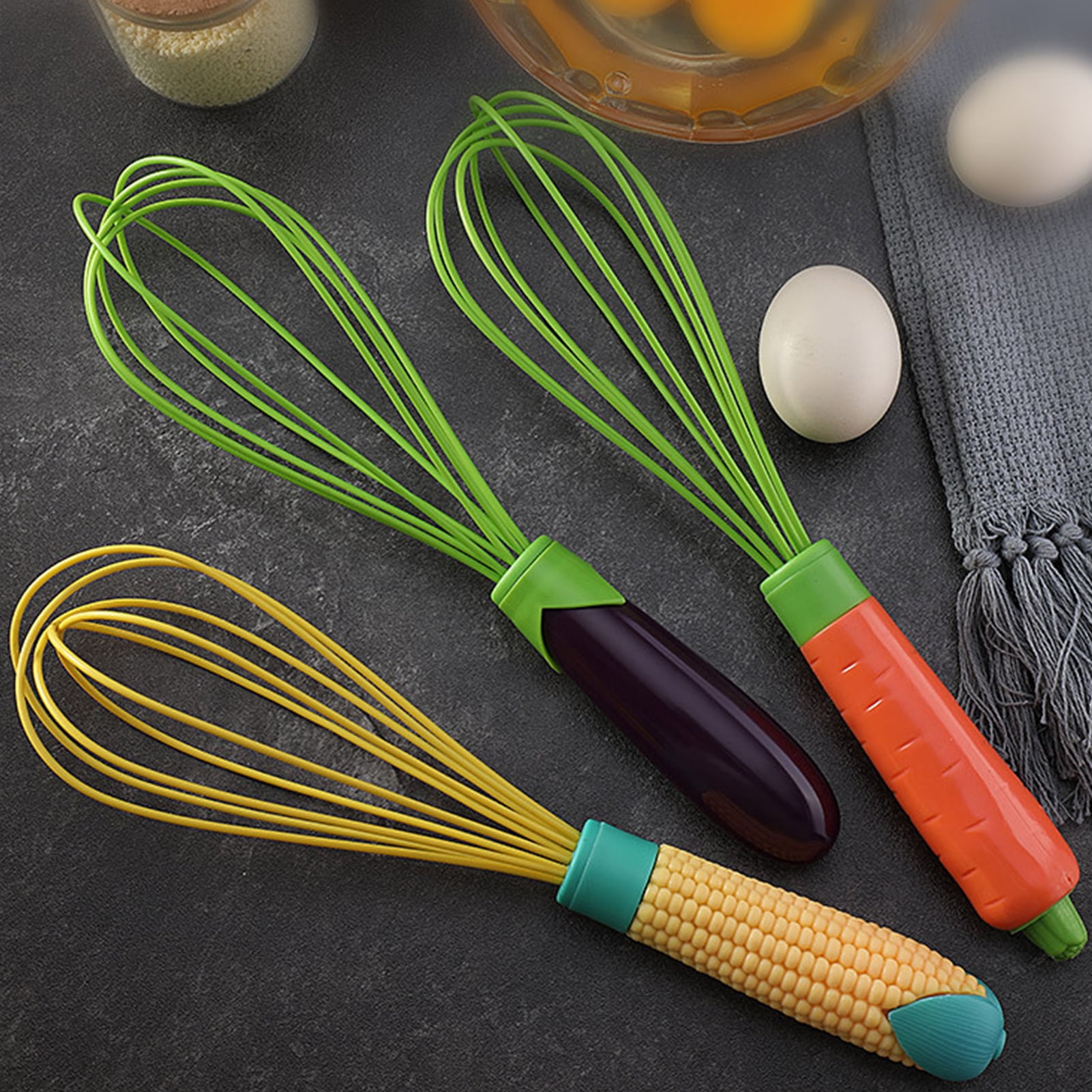 Twist Whisk 2-In-1 Collapsible Silicone Coated Steel Wire Ergonomic ...