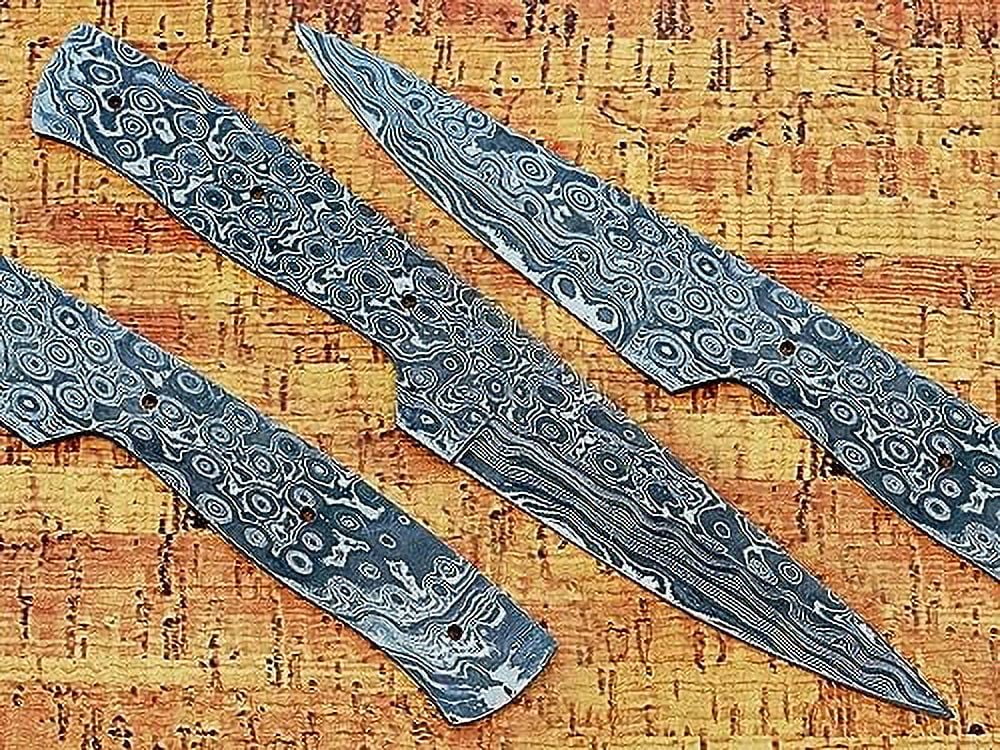 Twist pattern Damascus steel clip point blank blade, 8.5 inches long ...