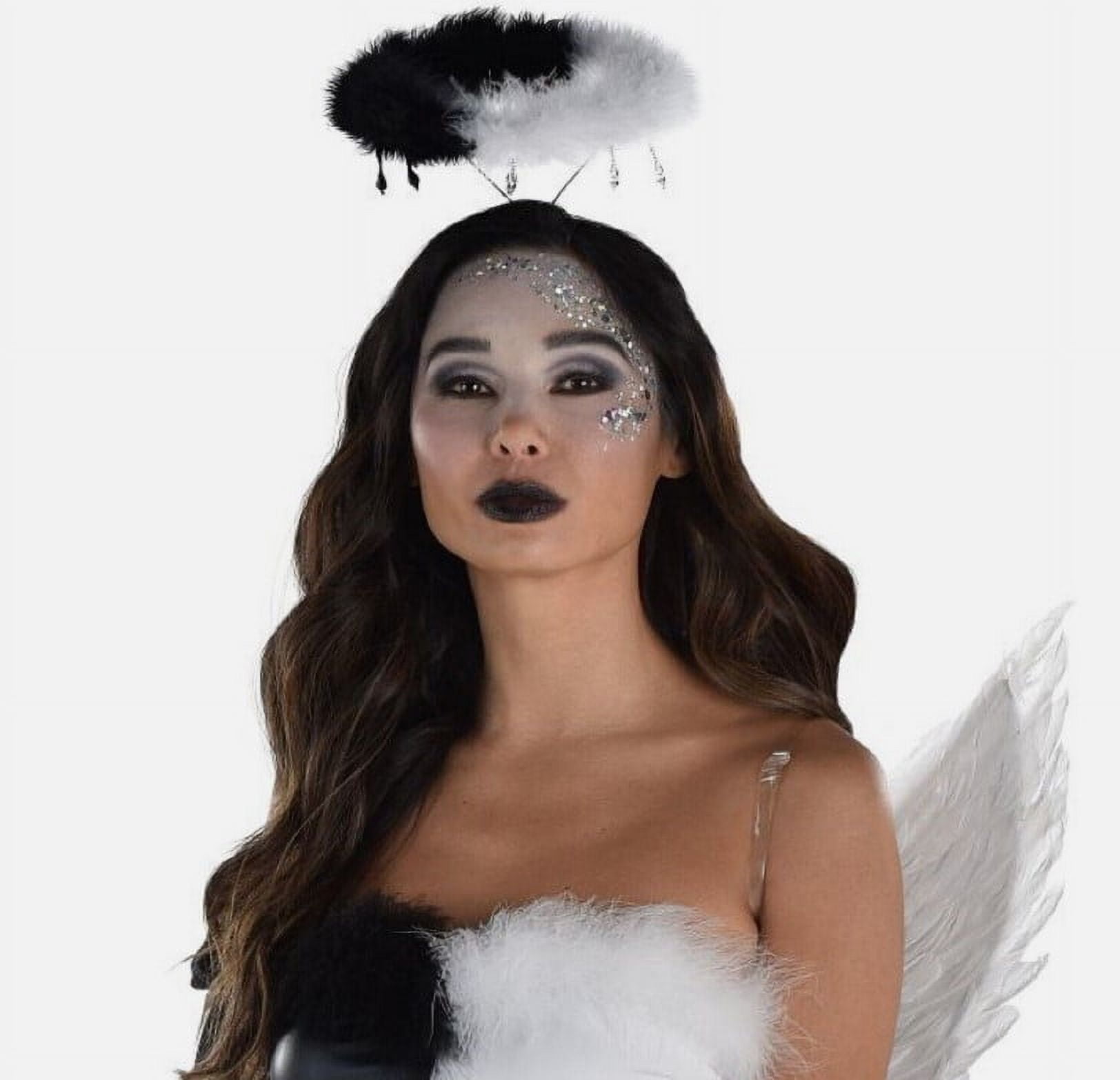Twisted Angel Halo - White/Black - Costume Accessory - Adult Teen Child ...