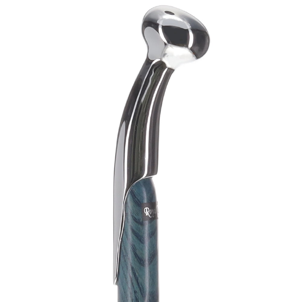 Twisted Blue Ash & Hame Chrome Walking Stick Sturdy & Stylish Cane ...