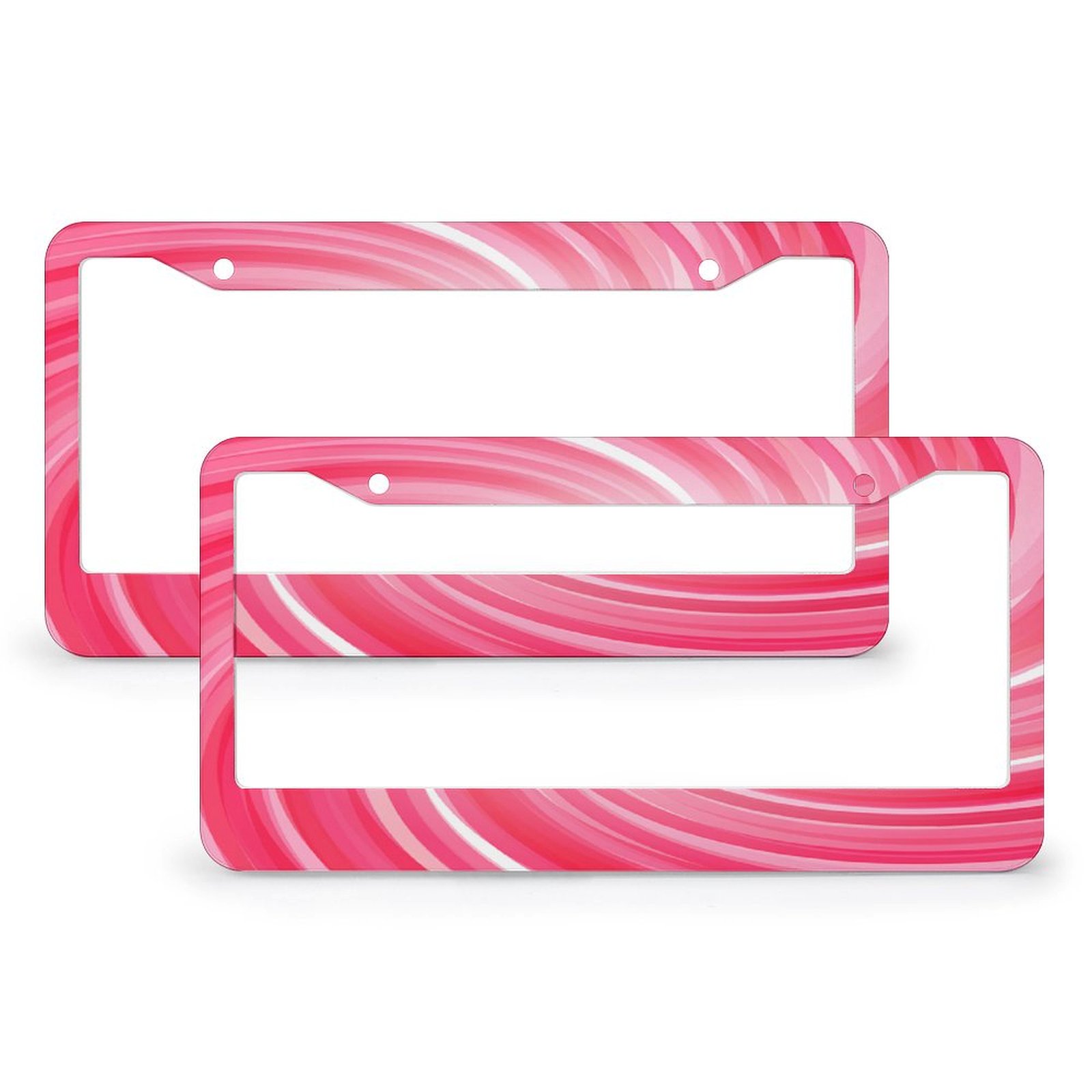 Twisted Candy Background Strawberry Yogurt License Plate Frames - 2 ...