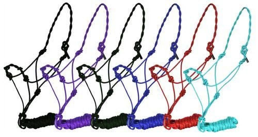 Twisted Cowboy Knot Halter w/ Removable Lead (Black) - Walmart.com
