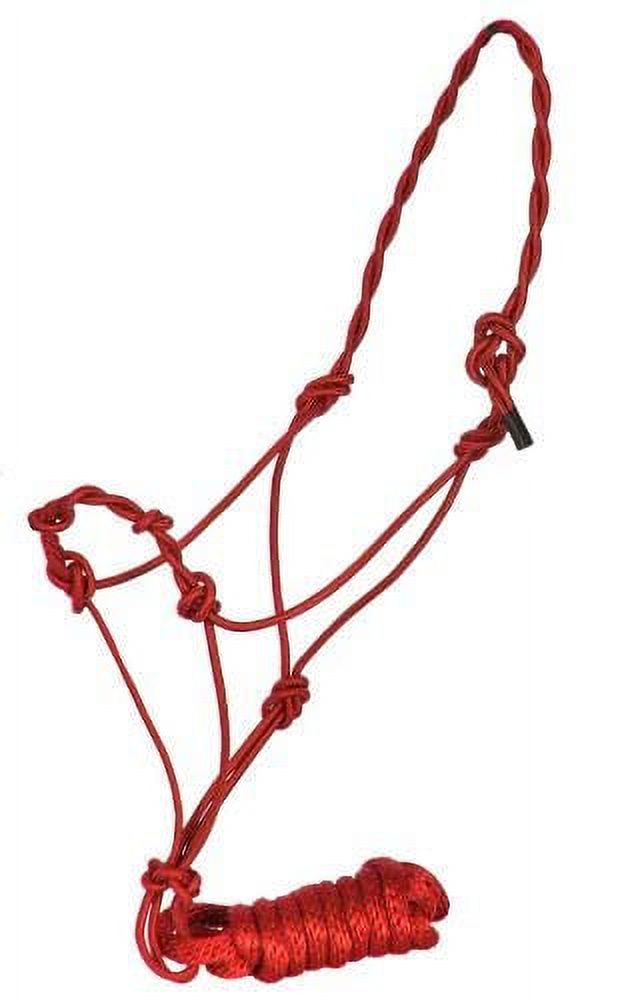 Twisted Cowboy Knot Halter w/ Removable Lead (Red) - Walmart.com