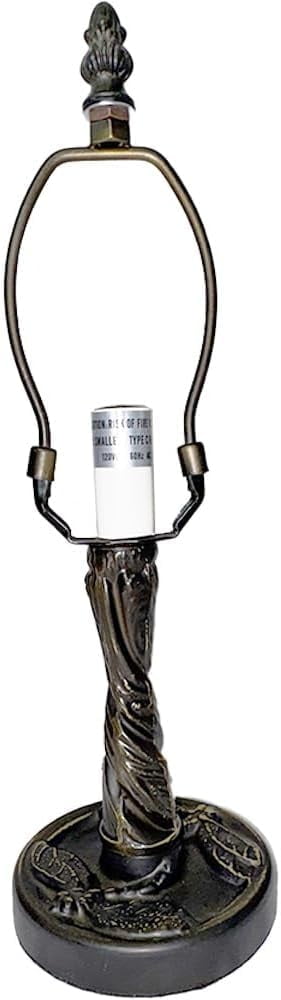 Twisted Dragonfly Metal Lamp Base, Antique Bronze Finish with Gold ...