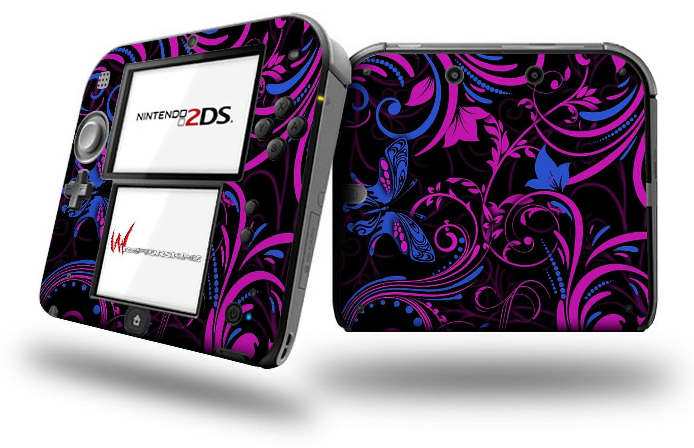 Twisted Garden Hot Pink and Blue - Decal Style Vinyl Skin fits Nintendo ...