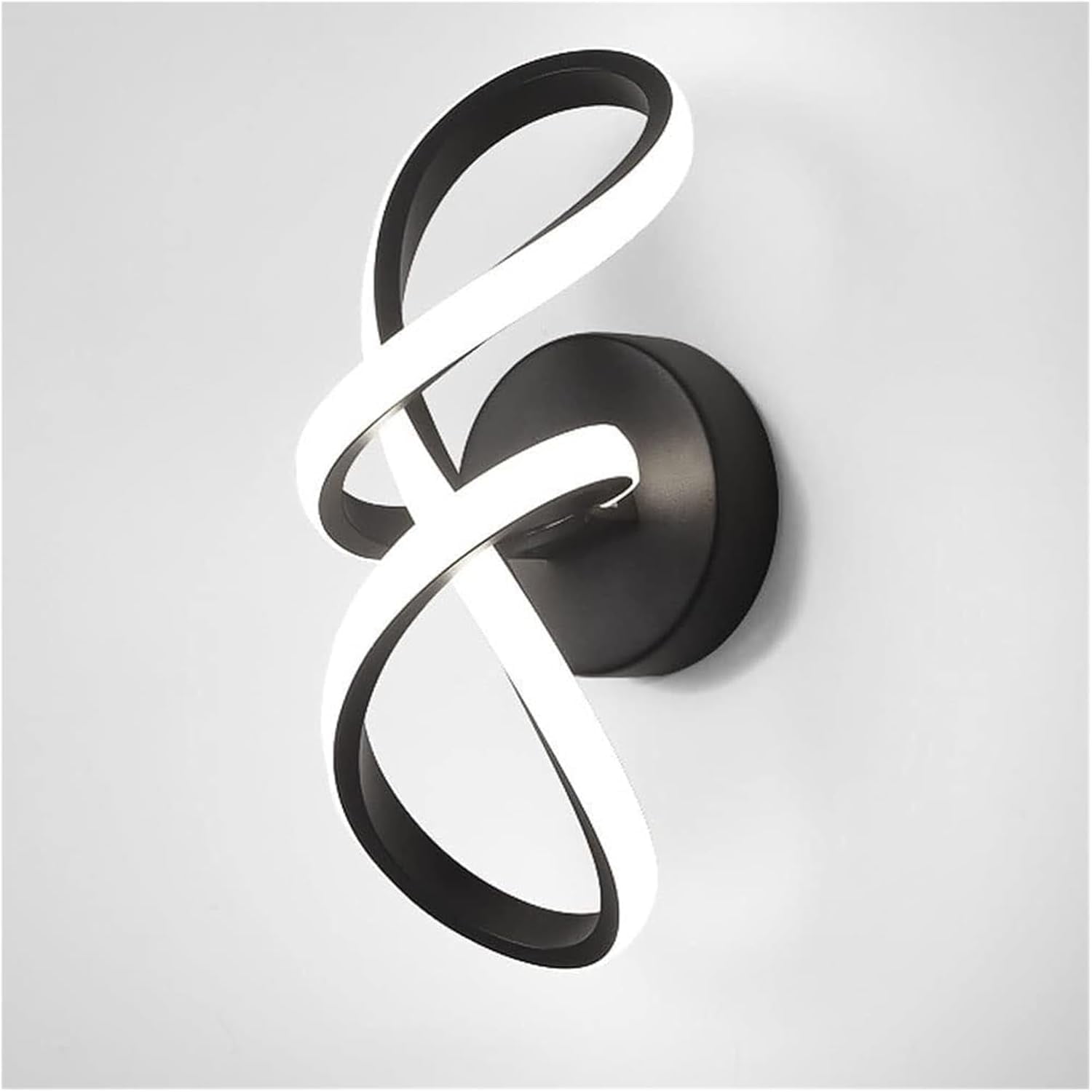 Twisted Geometric Wall Sconce Black Linear Metal Wall Light with ...