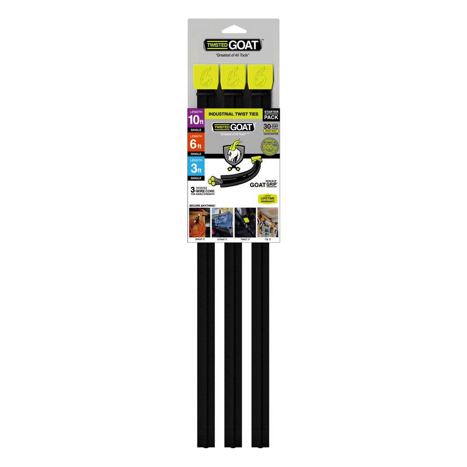 Twisted Goat 3014410 Black Twist Ties - Pack of 3 - Walmart.com
