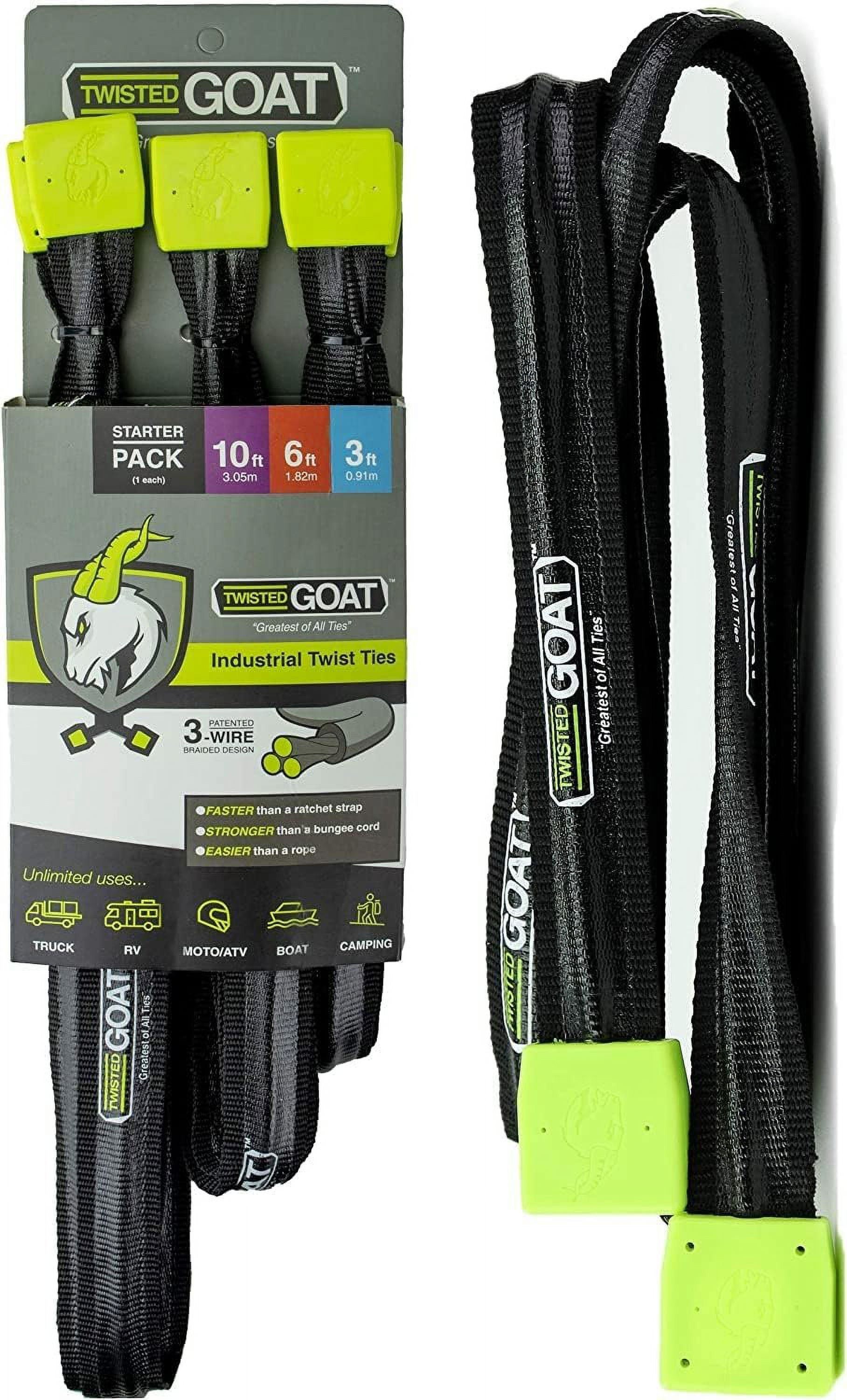 Twisted Goat Industrial Twist Ties, Heavy Duty Reusable, Flexible Ties ...
