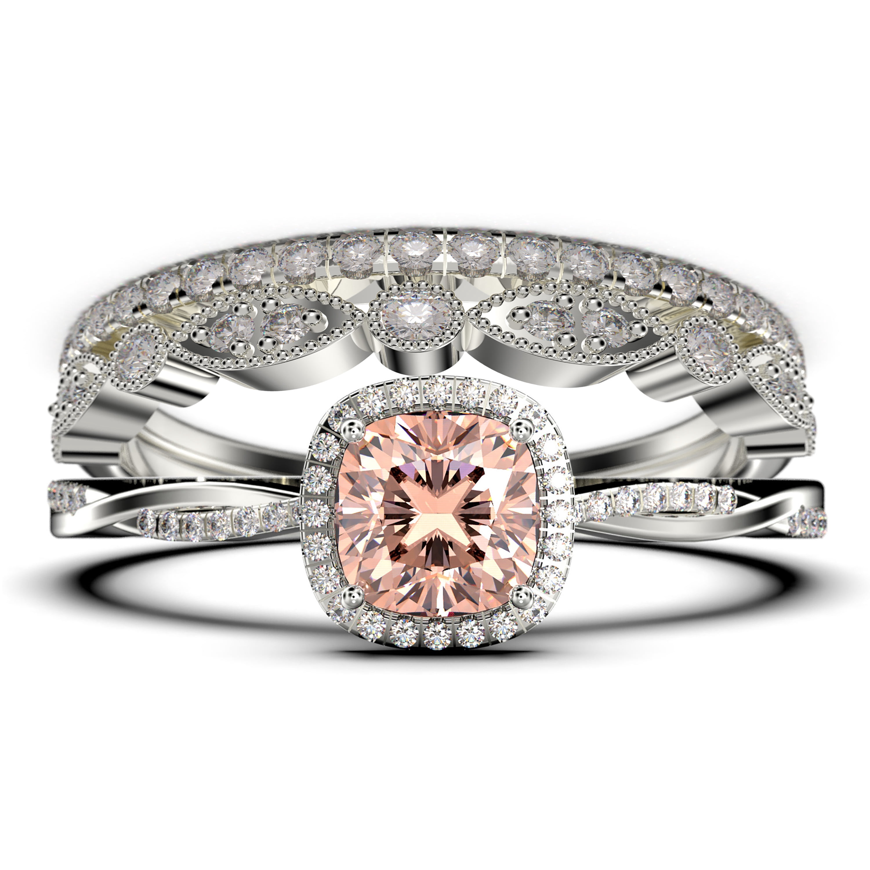 Twisted Infinity Band Dazzling Boho & hippie 2.00 Carat Round Cut ...