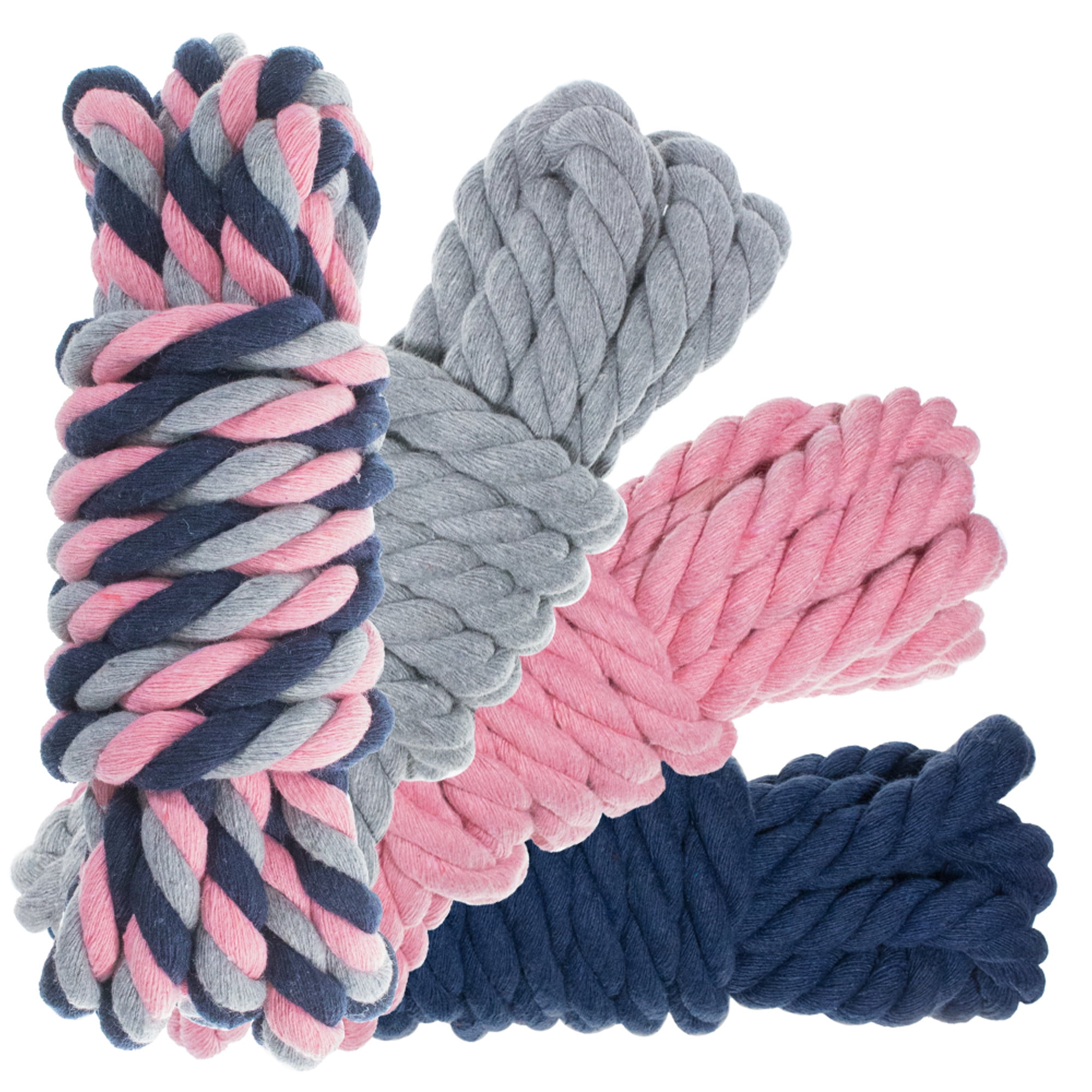 Twisted Natural Cotton Rope 40 and 100 Foot Combo Kits - Super Soft 3 ...