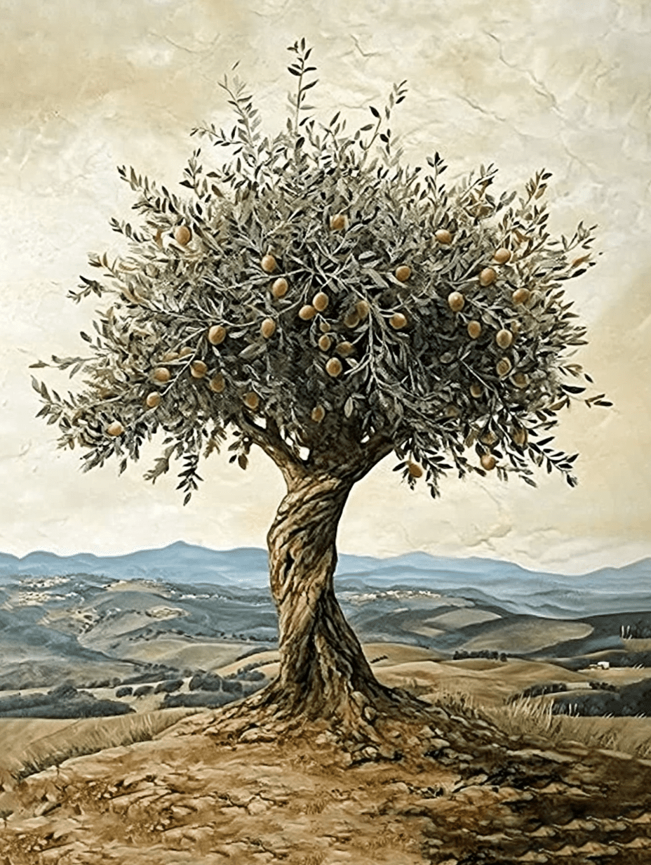 Twisted Olive Tree Canvas Wall Art，Perfect for Living Room，Bedroom ...