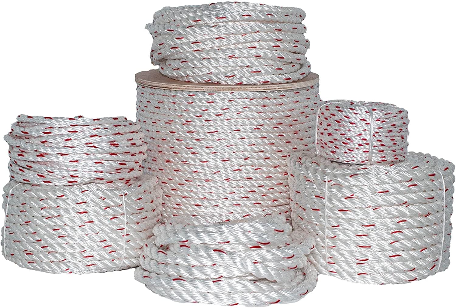 Twisted PolyDac/Combination Rope - Triple-Strand Twisted Design, Heavy ...