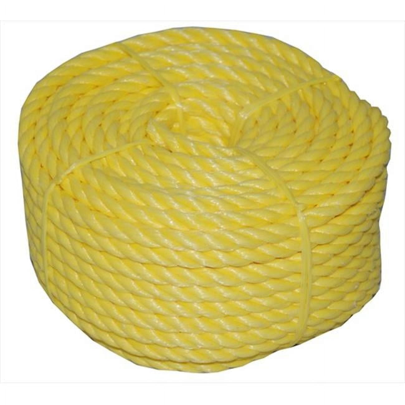 Twisted Polypro Rope Coilette in Yellow - 0.5 in. x 100 ft. - Walmart.com