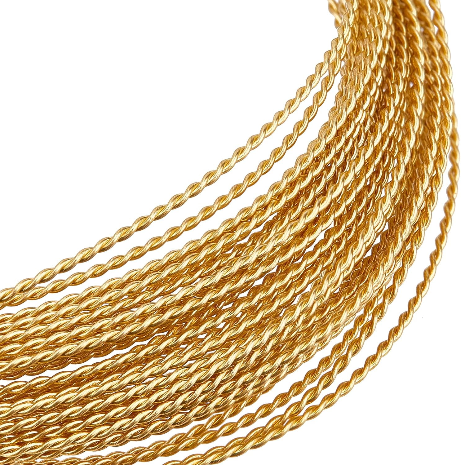 Twisted Round Brass Wire Raw(Unplated) 20 Gauge 0.8mm 7m/roll - Walmart.com