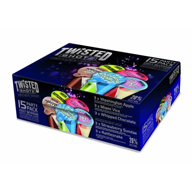 Twisted Shotz, 15 Pack 25 mL PET Bottles, 20% ABV - Walmart.com