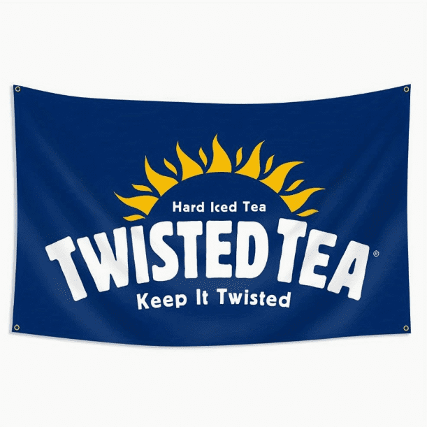 Twisted Tea Flag Banner - 3x5ft Durable Plastic Hanging Sign for Bars ...