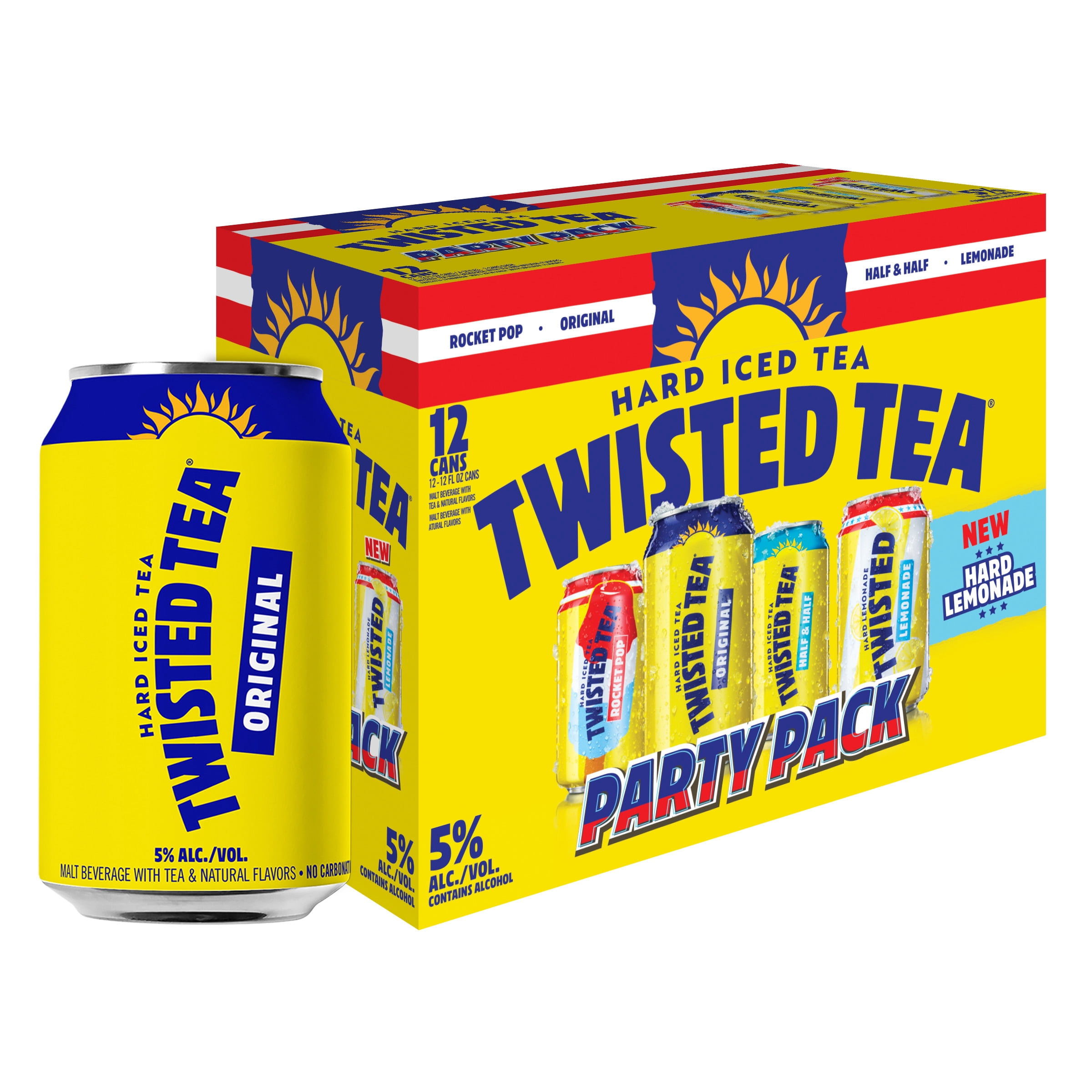 Twisted Tea Hard Iced Tea Variety Party pack, 12 pack, 12 fl oz ...