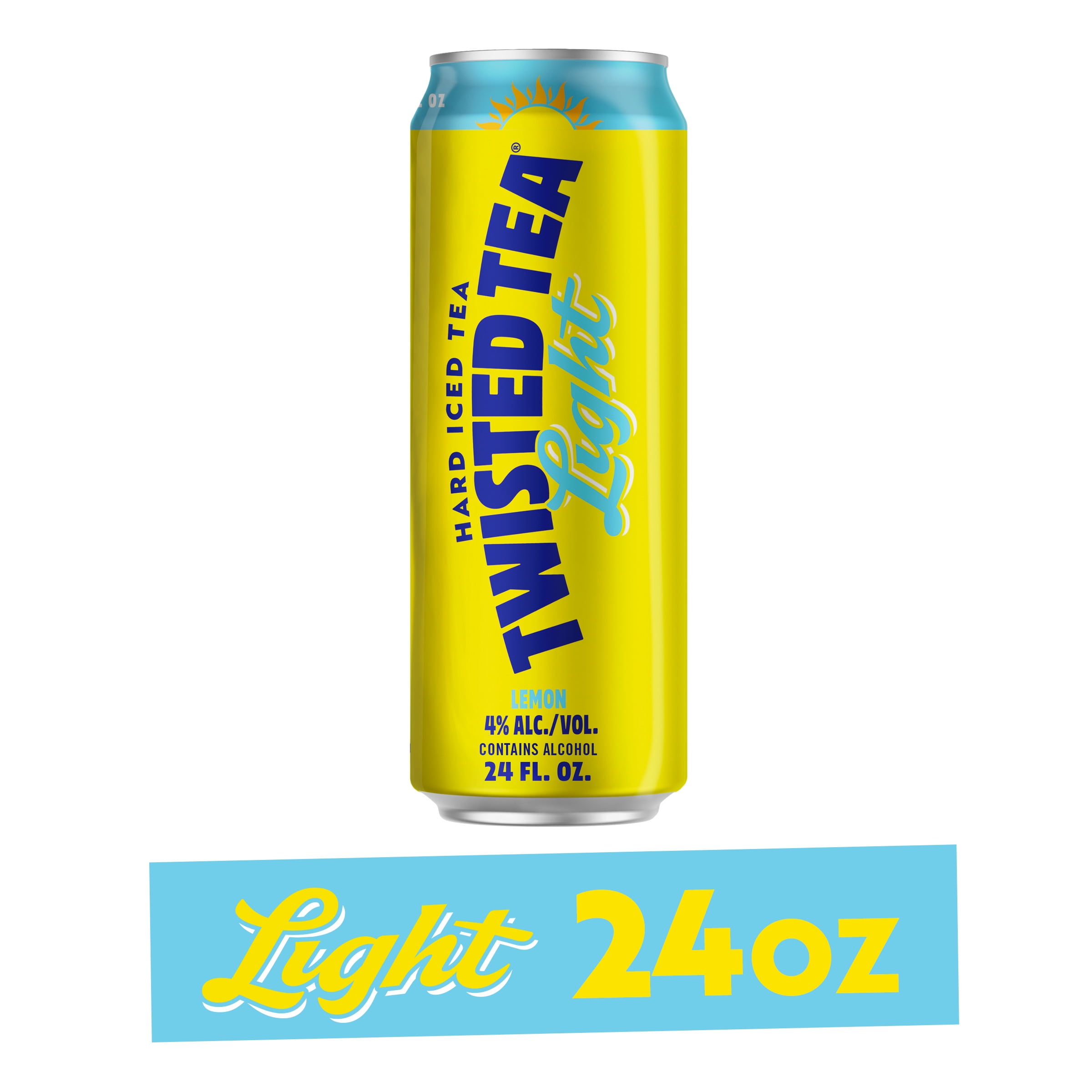 Twisted Tea Light Hard Iced Tea, 24 fl oz Aluminum Can, 4% ABV ...