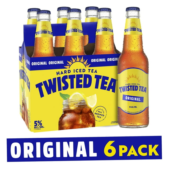 Twisted Tea Original Hard Iced Tea, 6 Pack, 12 fl oz Bottles, 5% ABV ...