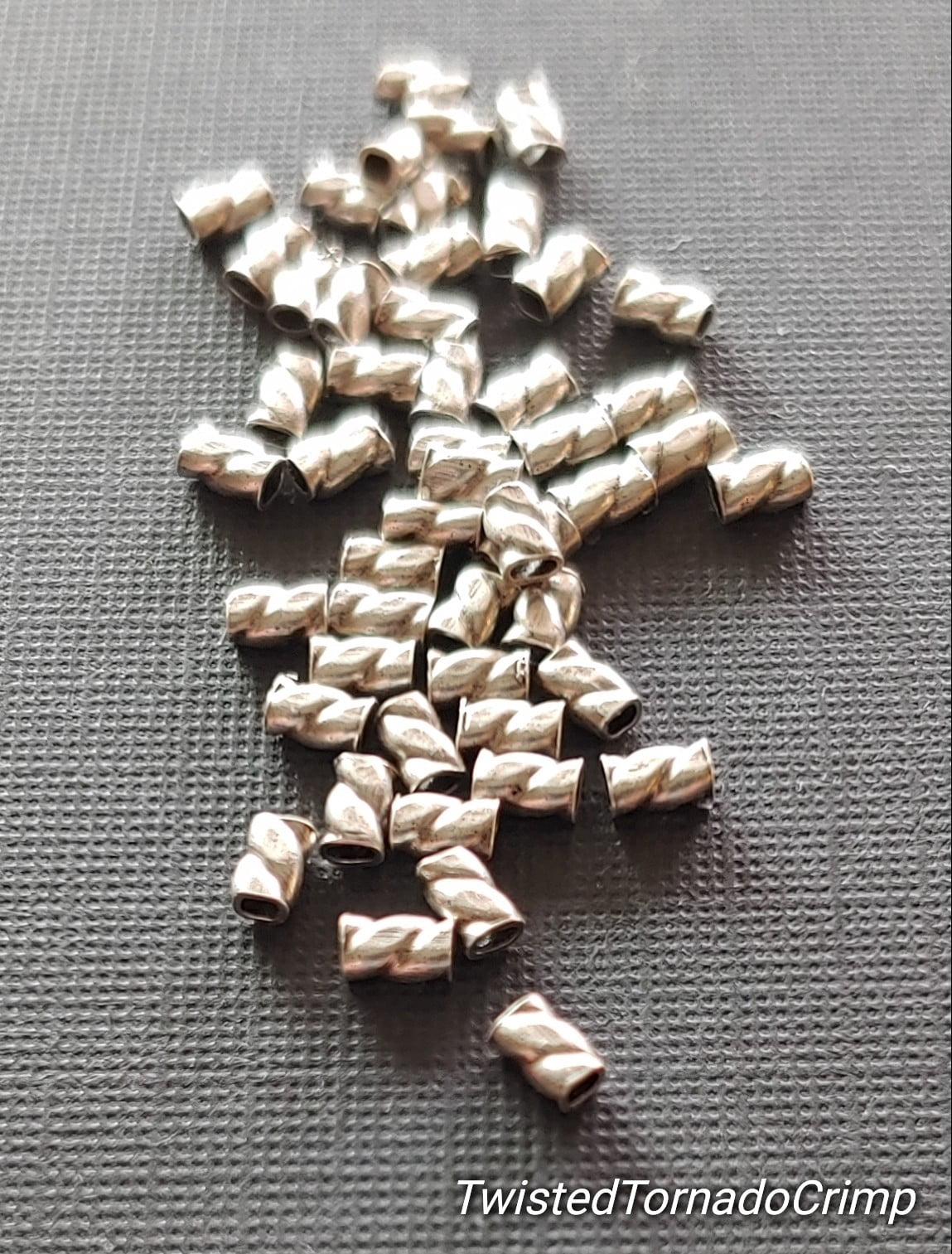 Twisted Tornado Crimp® Bead 99.9% Silver Moonlight (Antique Silver ...