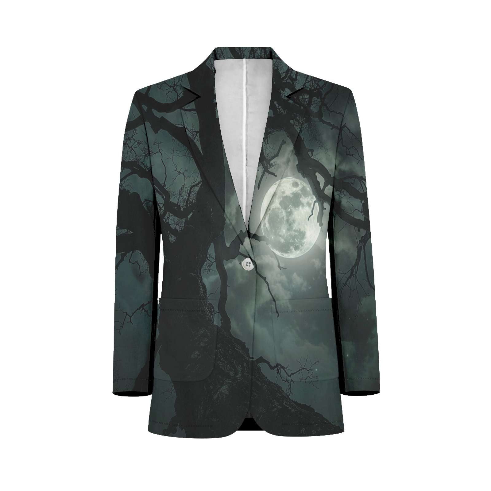 Twisted Tree And Surreal Moon Customized Men's Suits full man Shawl ...