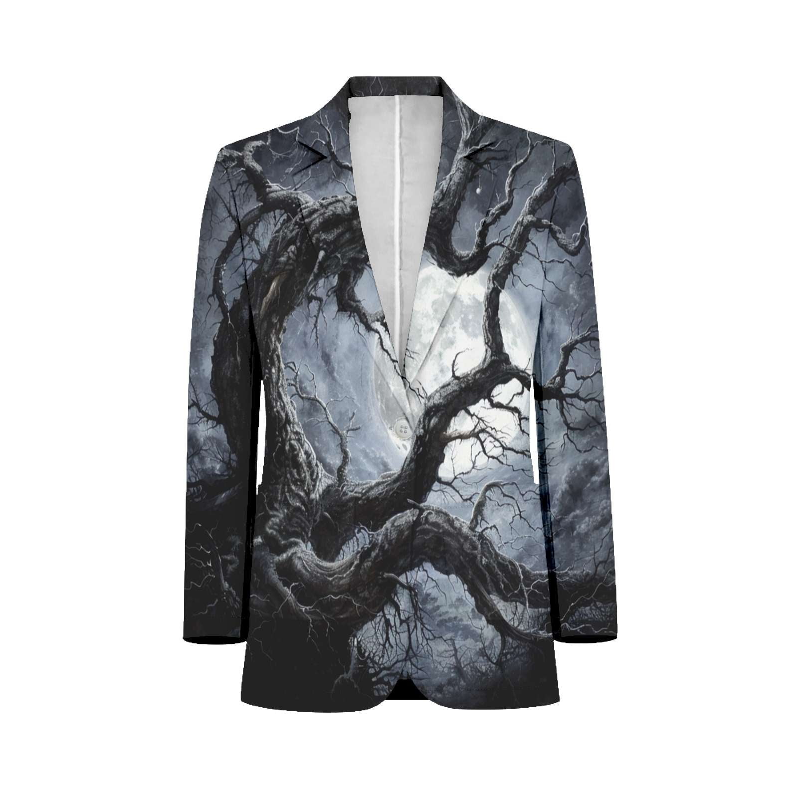 Twisted Tree And Surreal Moon Customized Men's Suits full man Shawl ...