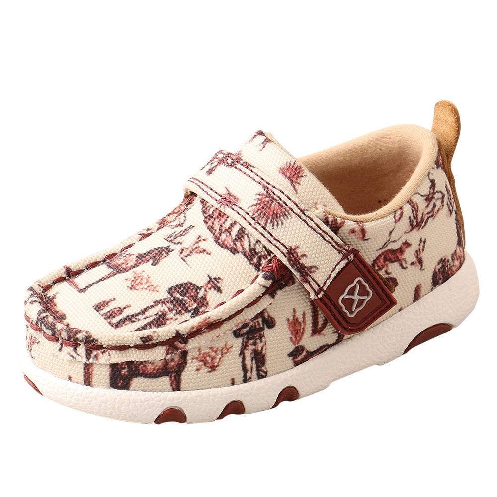 Twisted X Boots Boys ICA0028 Infant Twisted X Maroon Cowcene Moc 8 ...