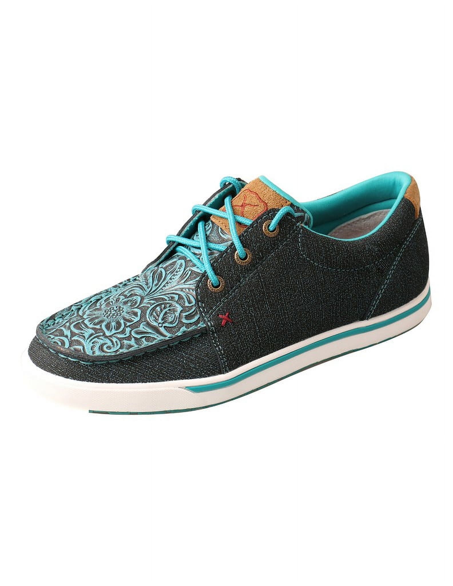 Twisted X Casual Shoes Womens Kicks Lace Up Leather 6 M Teal WCA0031 ...