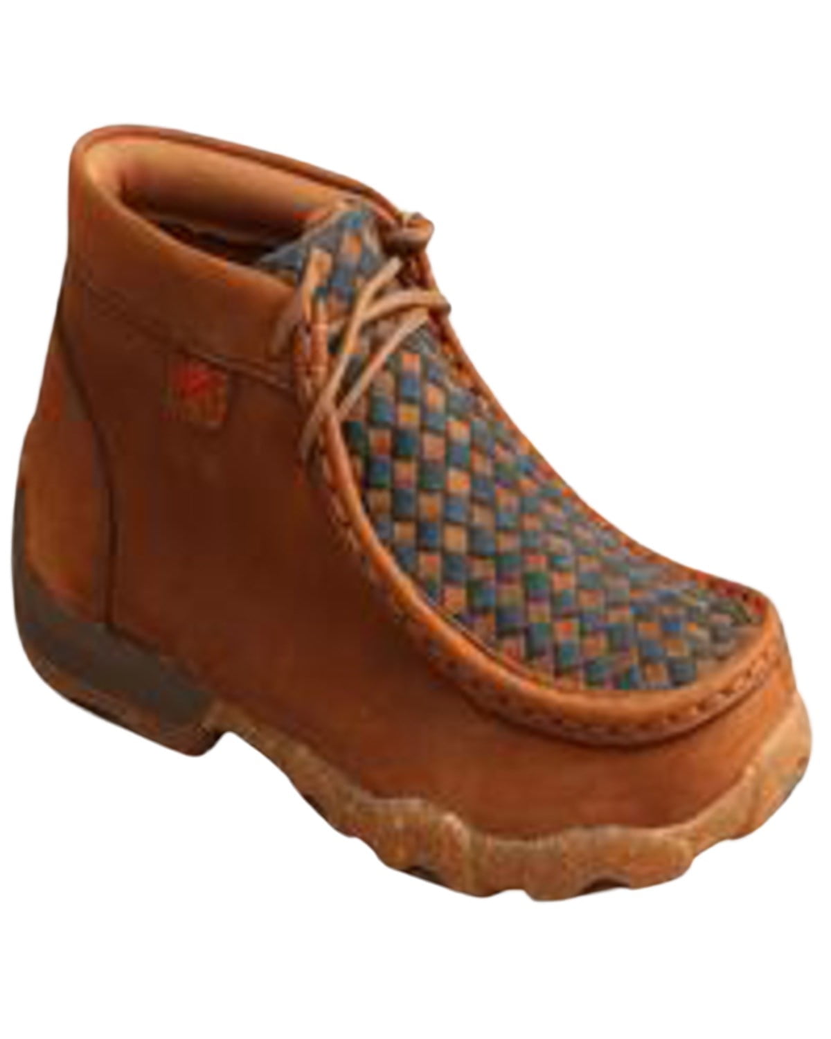 Twisted X Kid's Chukka Oiled Saddle Basket Weave Driving Moc YDM0046 ...