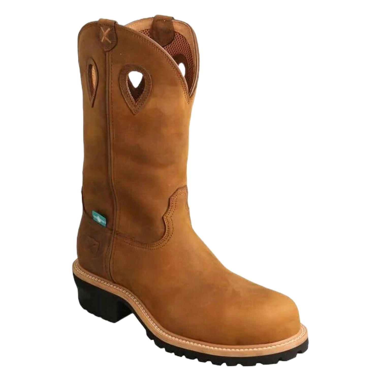 Twisted X Men's 12 Inch Western Logger Boot Composite Toe, Brown 9.5 W ...