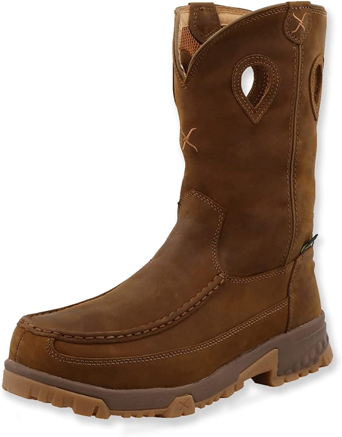 Twisted X Men’s Cowboy Boot - Pull-On Work Boots Made with 11” Full ...