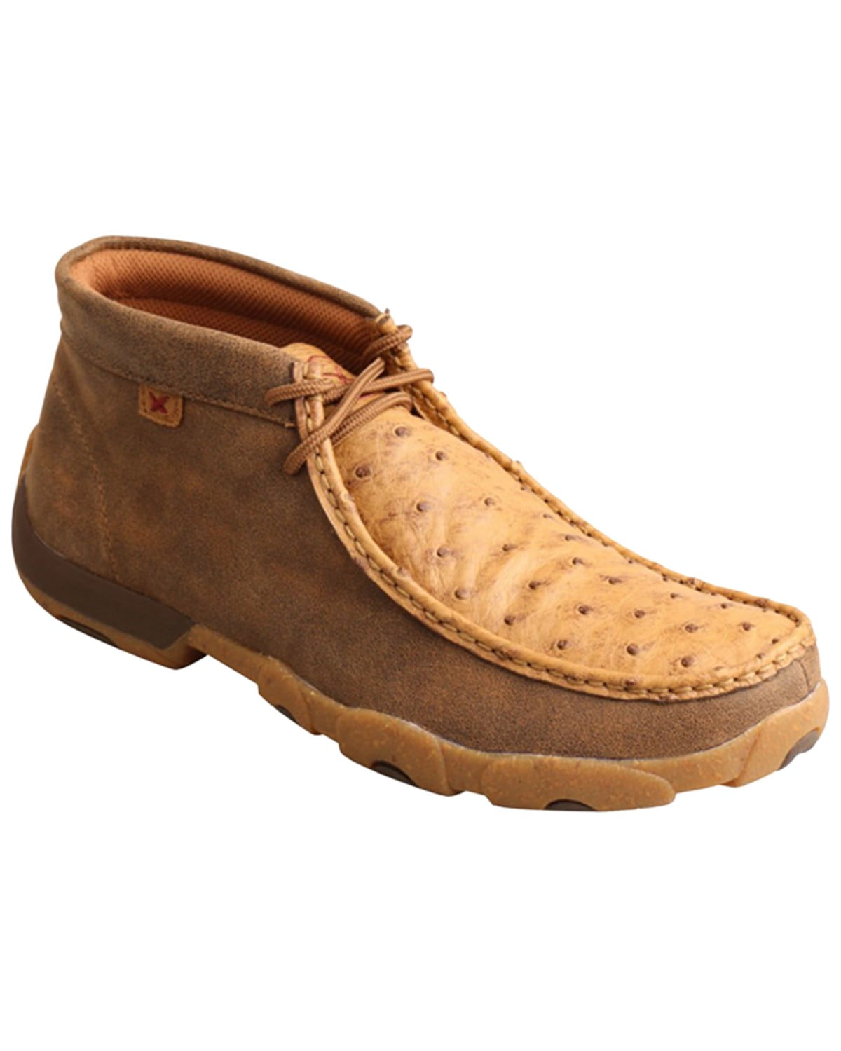 Twisted X Men's Exotic Full-Quill Ostrich Skin Casual Shoes Moc Toe ...