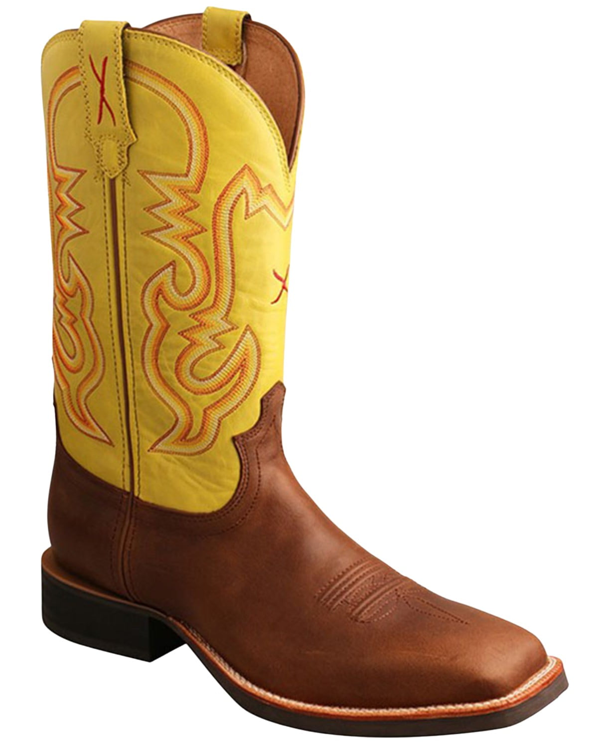 Twisted X Men's Ruff Stock Western Boot Broad Square Toe - MRS0067 10 ...