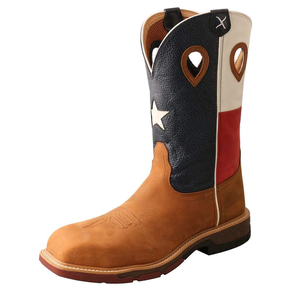 Twisted X Men's Texas Flag Western Work Boot Nano Composite Toe Lt ...